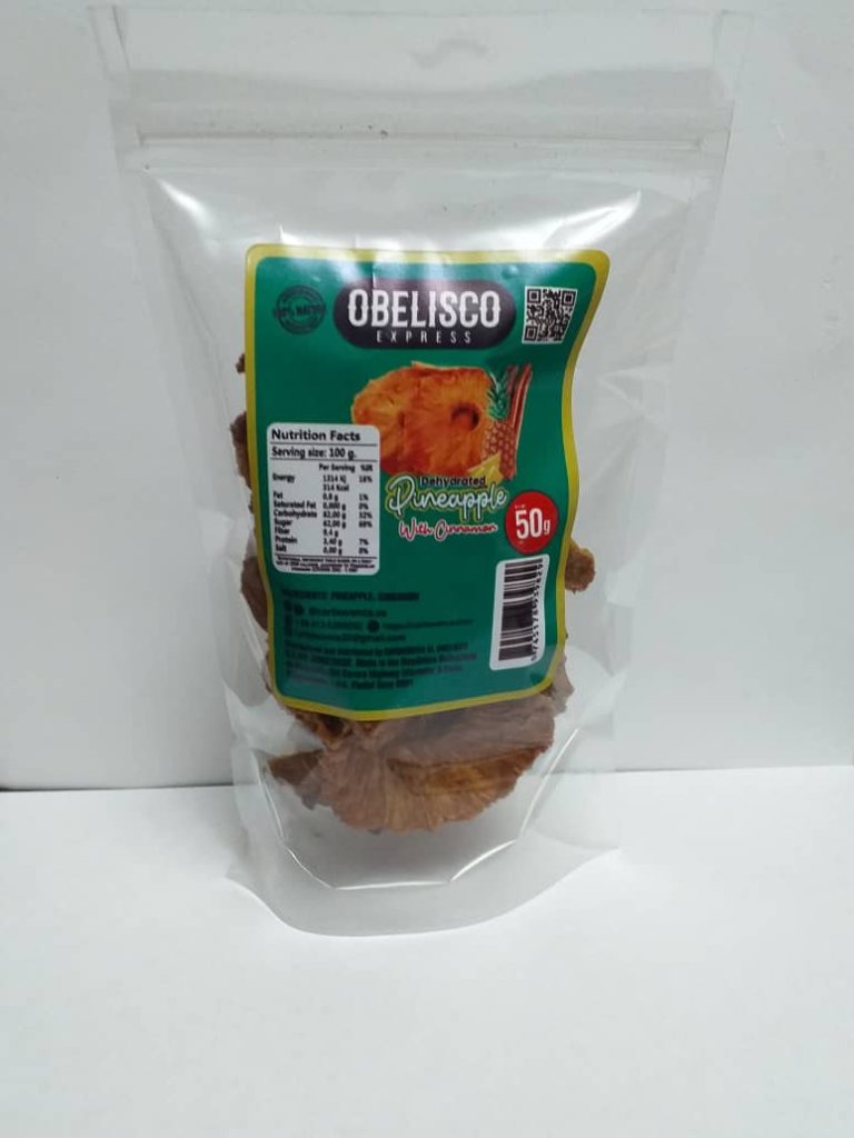PIÑA CON CANELA DESHIDRATADA OBELISCO EXPRESS – Carbones de Venezuela